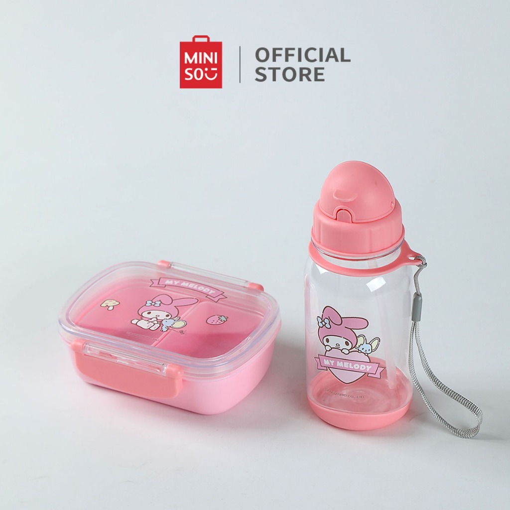 Miniso x My Melody Kuromi Lunch Box Bento Box & Water Bottle Set Food ...