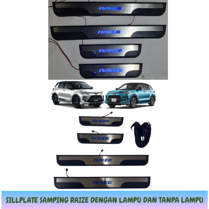 Sill PLATE/SIDE SILLPLATE /SIDE SCUFF PLATE LED TOYOTA RAIZE 2018-2024 With Lights And Without ...