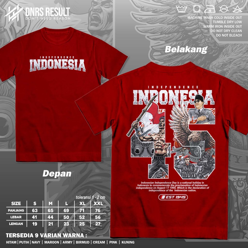 MERAH PUTIH Dnrs KAOS INDONESIA COUPLE Series Merdeka Vol.3 45 ...