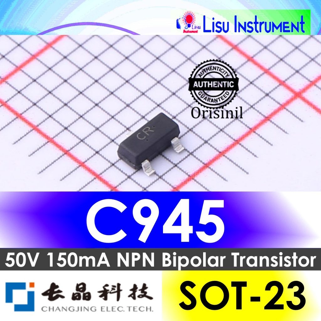 C945 50V 150mA 200mW NPN Bipolar Transistor CR 2SC945 SOT-23 CJ ORIGINAL | Shopee Philippines