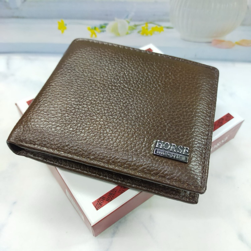 Imperial Horse Wallet Without Buttons. Men's Genuine Leather Wallet ...