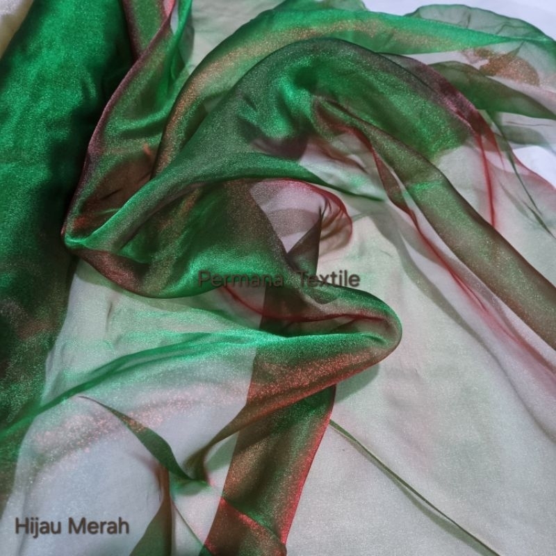 Two tone Organza Fabric | Chameleon Organza | Gradient Hologram Rainbow ...