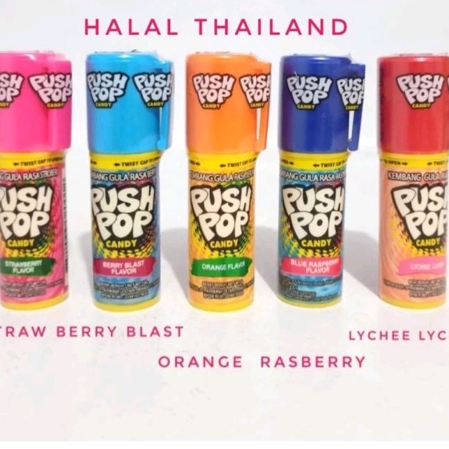 Push Pop Candy / Lipstick Shaped Candy / Push Pop Fruit Candy 14g ...