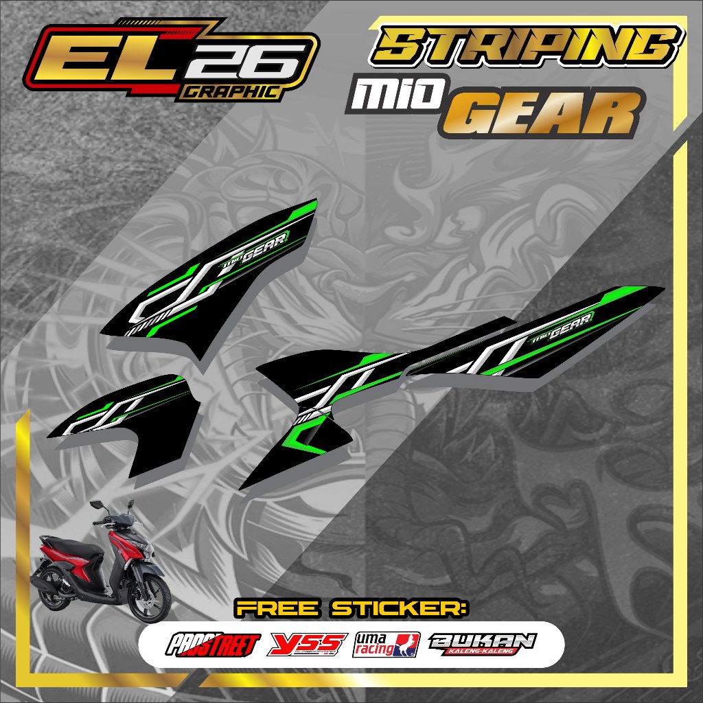 304 STRIPING STICKER YAMAHA MIO GEAR - STICKER YAMAHA MIO GEAR GRAPIC ...