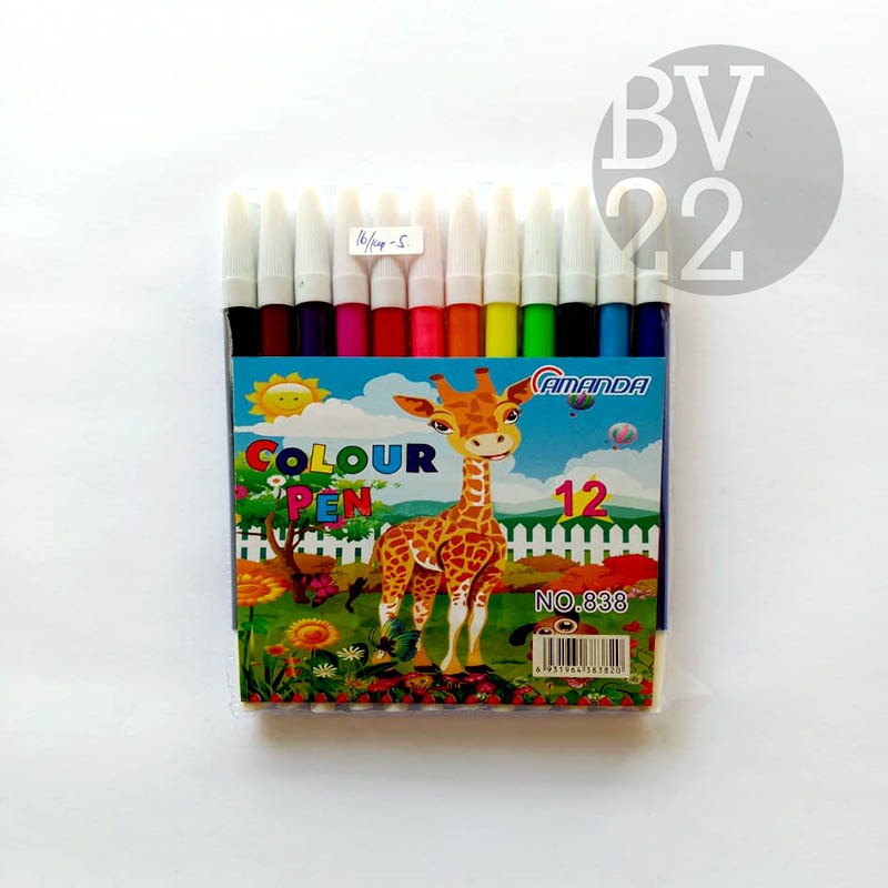 Amanda Marker - Colors Pen - 12 Colors No.383 | Shopee Philippines