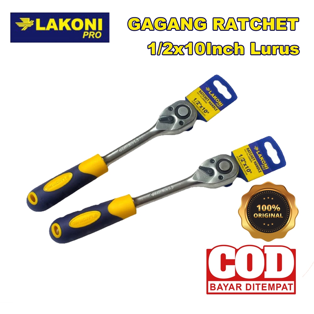 LAKONI PRO Handle Ratchet 1/2" x 10" inch Shock Sock Ratchet Handle ...