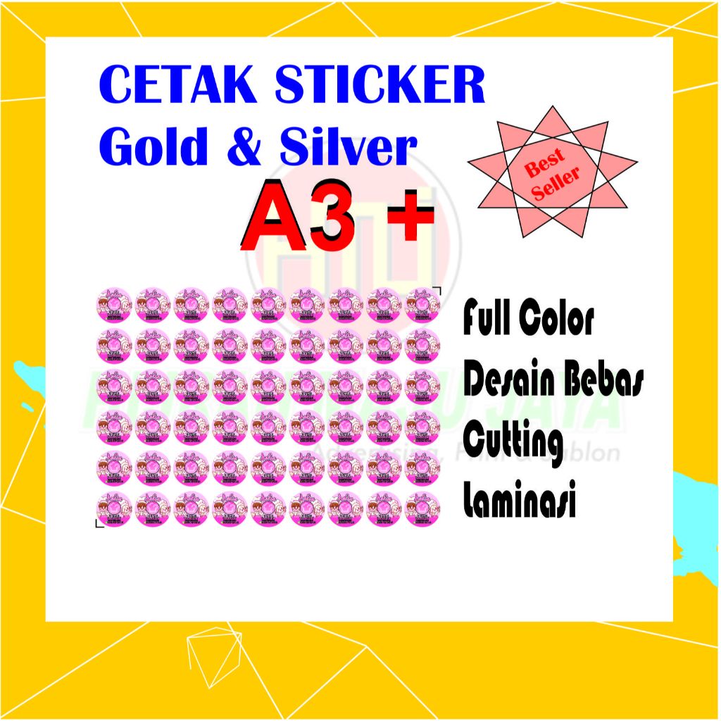 Print A3+ Silver / Gold Stickers, Cutting | Shopee Philippines