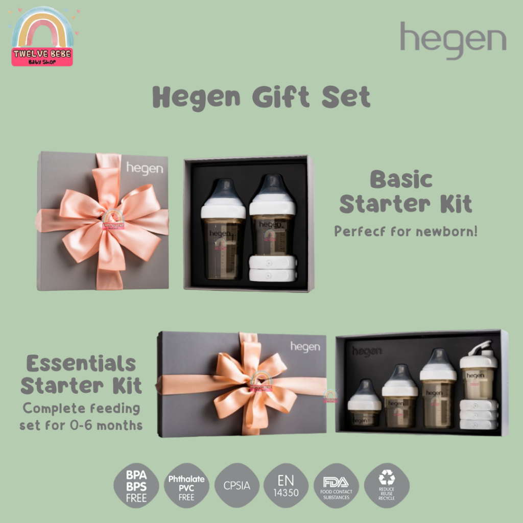 Hegen Milk Bottle PPSU Basic Starter Kit/Essentials Starter Kit/Newborn Gift Set/Gift Set ...