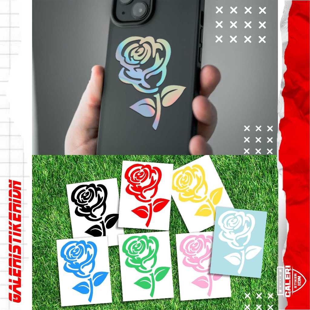 MAWAR HP Aesthetic cutting stickers, rose flower stickers, cutting ...