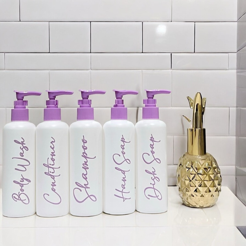 UNGU Aesthetic liquid soap bottle WHITE DOFF 250ML LILAC PURPLE ...