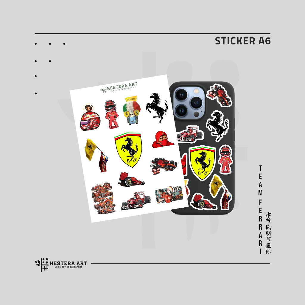 Sticker Pack A6 Kiss Cut F1 Sticker Vinyl Laminate Doff (Unit ...
