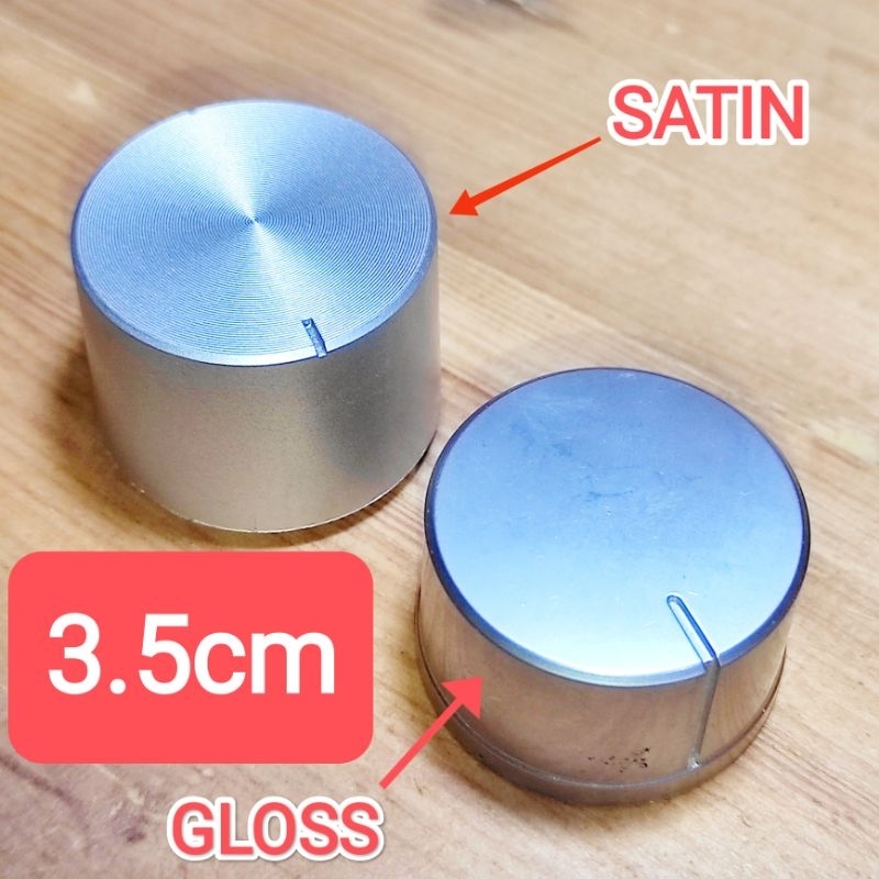 TOMBOL [2PCS] Knob Potentio 35mm Silver Large Volume KNOB Amplifier ...