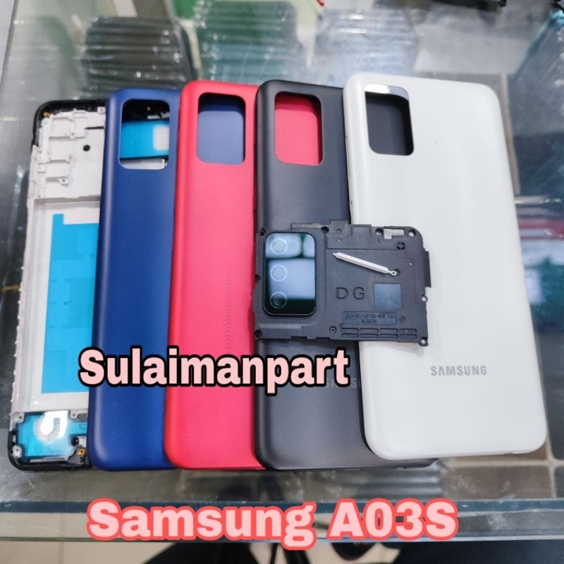 TOMBOL Casing Cassing Housing Casing Fullset Samsung A03S Backdoor ...