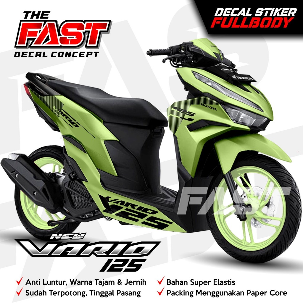 New 2023 Honda Vario 125 New 2023 Decal Sticker Plain Simple Striping ...