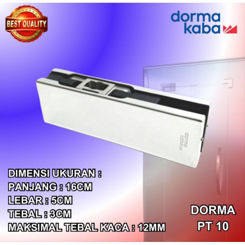 Original PT 10 DormaKaba/Dorma Glass Door Fitting Patch (Lower Door ...