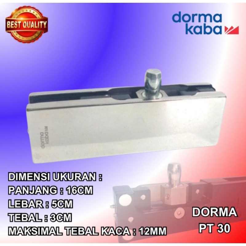 Dorma Kaba/DormaKaba PT30 Glass Door Fittings Patch Straight Top Door Glass Clamp | Shopee ...