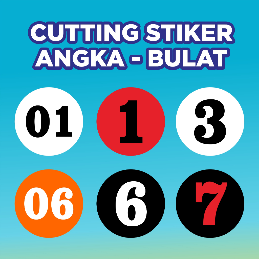 Stickers & Labels - Cutting Round Number Stickers - Sizes 11 Cm to 15 ...