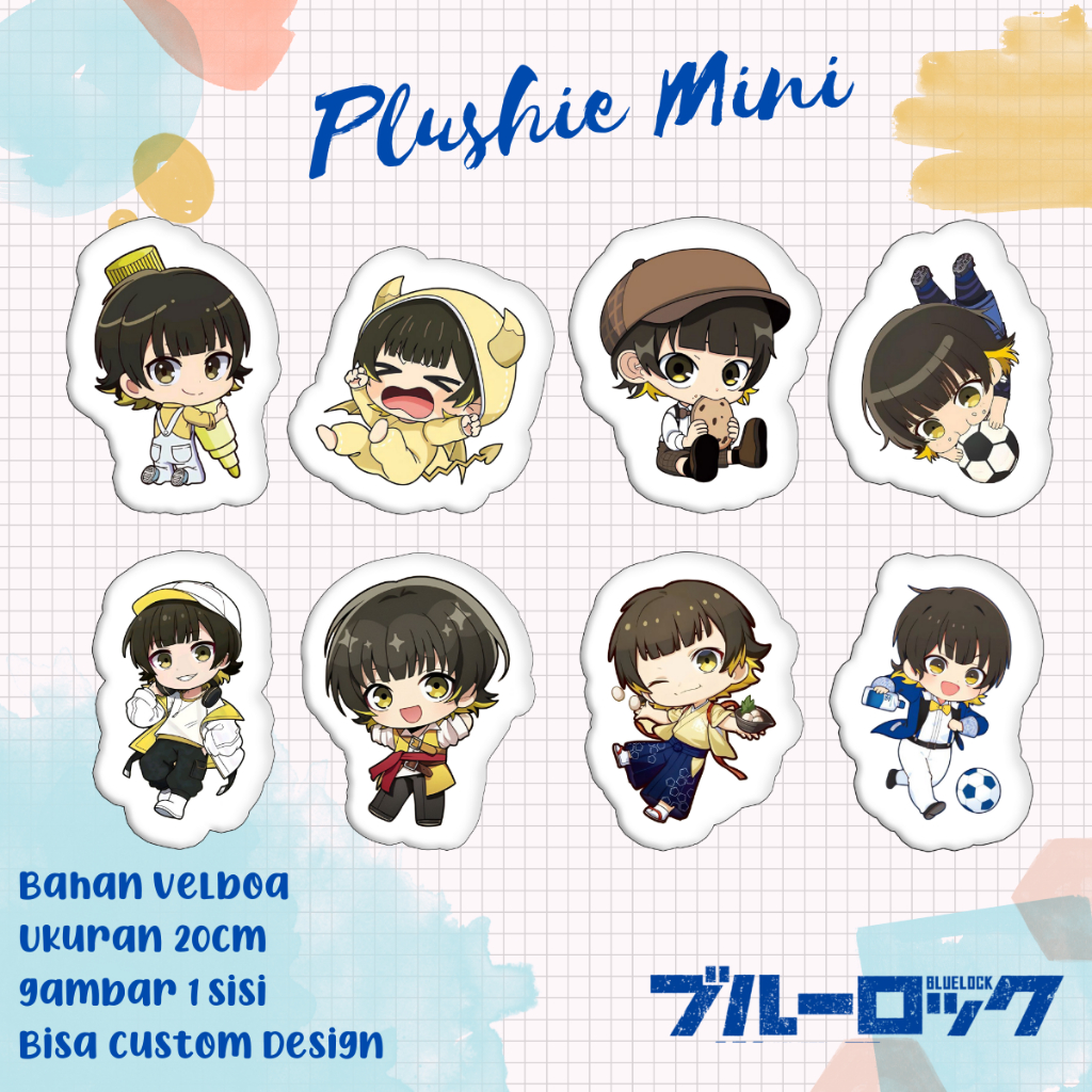 Bachira blue lock mini plushie doll / can be customized | Shopee ...