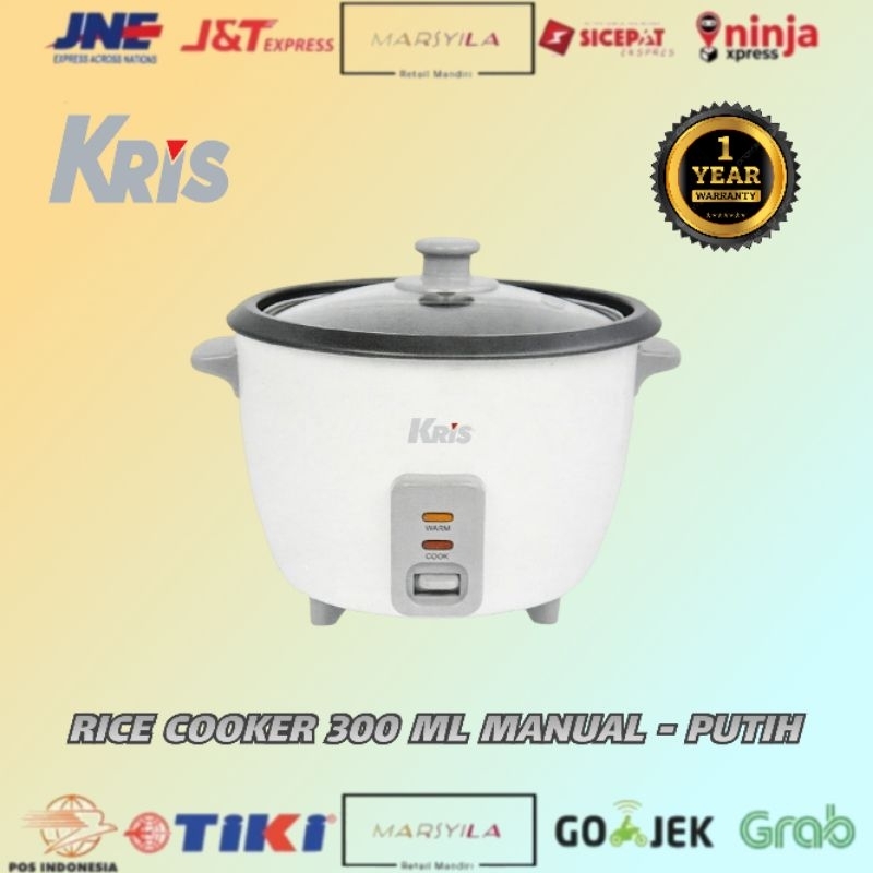 PUTIH Kris RICE COOKER MANUAL ANTI-STICK 300ML WHITE | Kris 45 WATT ...