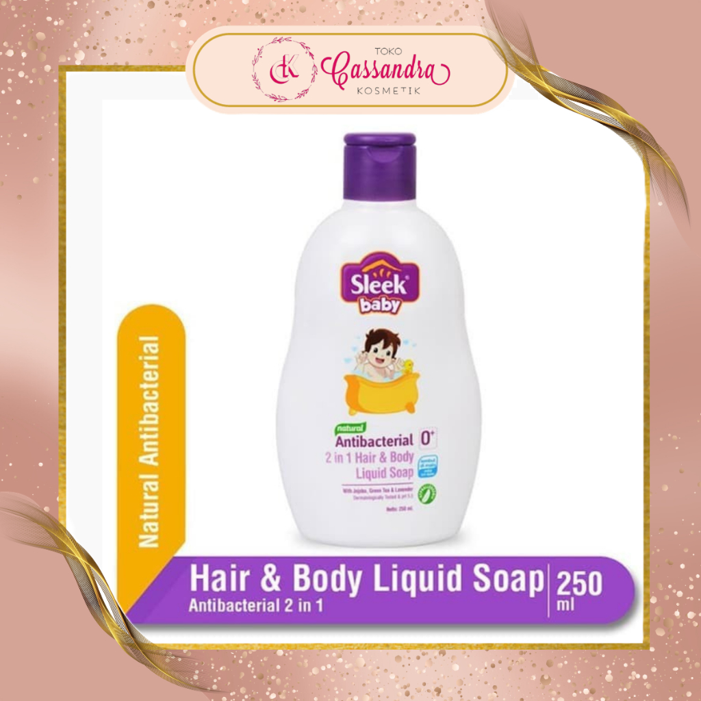 SLEEK BABY ANTIBACTERIAL 2IN1 HAIR & BODY LIQUID SOAP 250 ML | Shopee ...