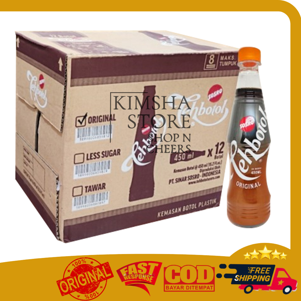 Sosro Plastic Pet Tea Bottle 450 ml Tea Drink Bottle 450ml Carton Box ...