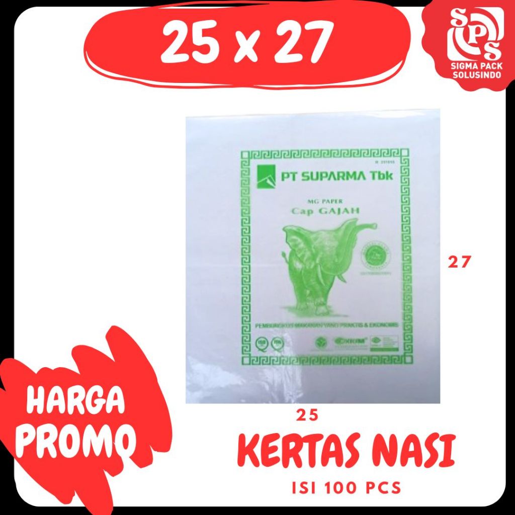 PUTIH White Rice Paper 25x27 Contains 100 Sheets Of Foodgrade Paper ...