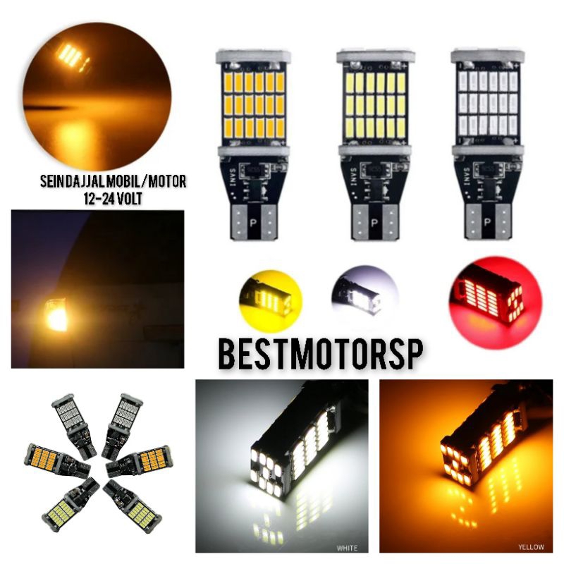 MATA Dajjal T10 T15 45 Eyes LED SMD Turn Signal Bright City Left Right ...