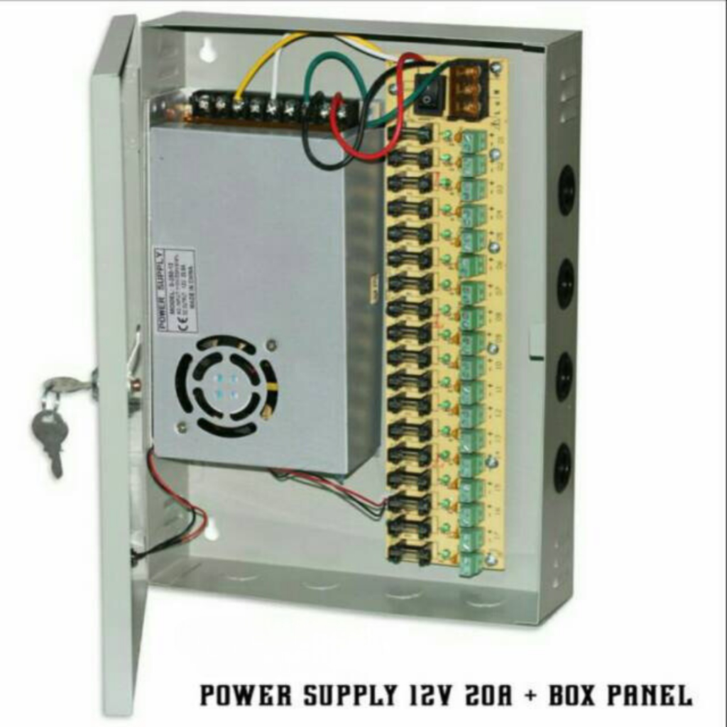 Power Supply CCTV 12V 20A Box Panel CCTV Adapter 12volt 20 Ampera ...