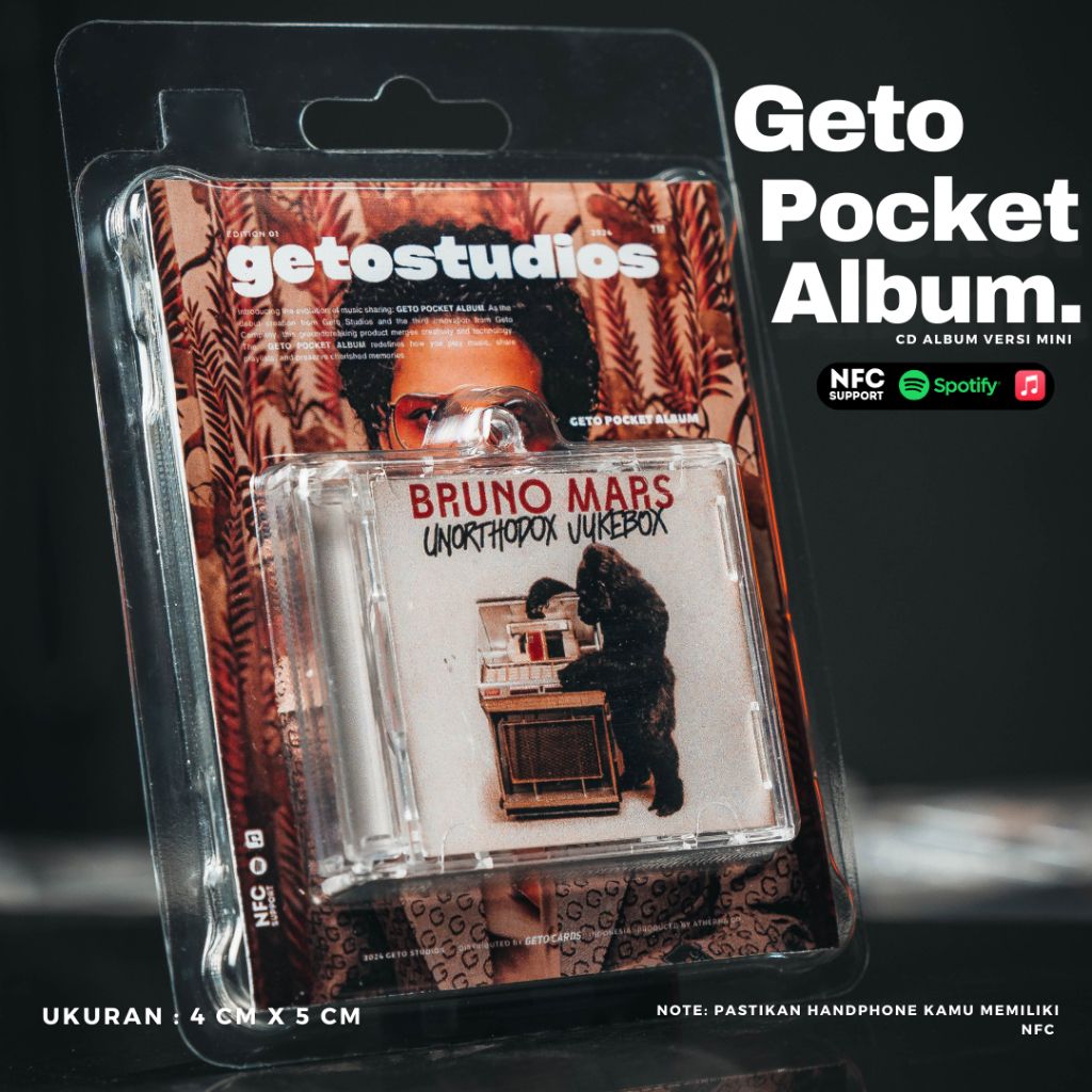 Bruno Mars NFC Pocket Mini Album - Mini Album Keychain NFC - Miniature ...