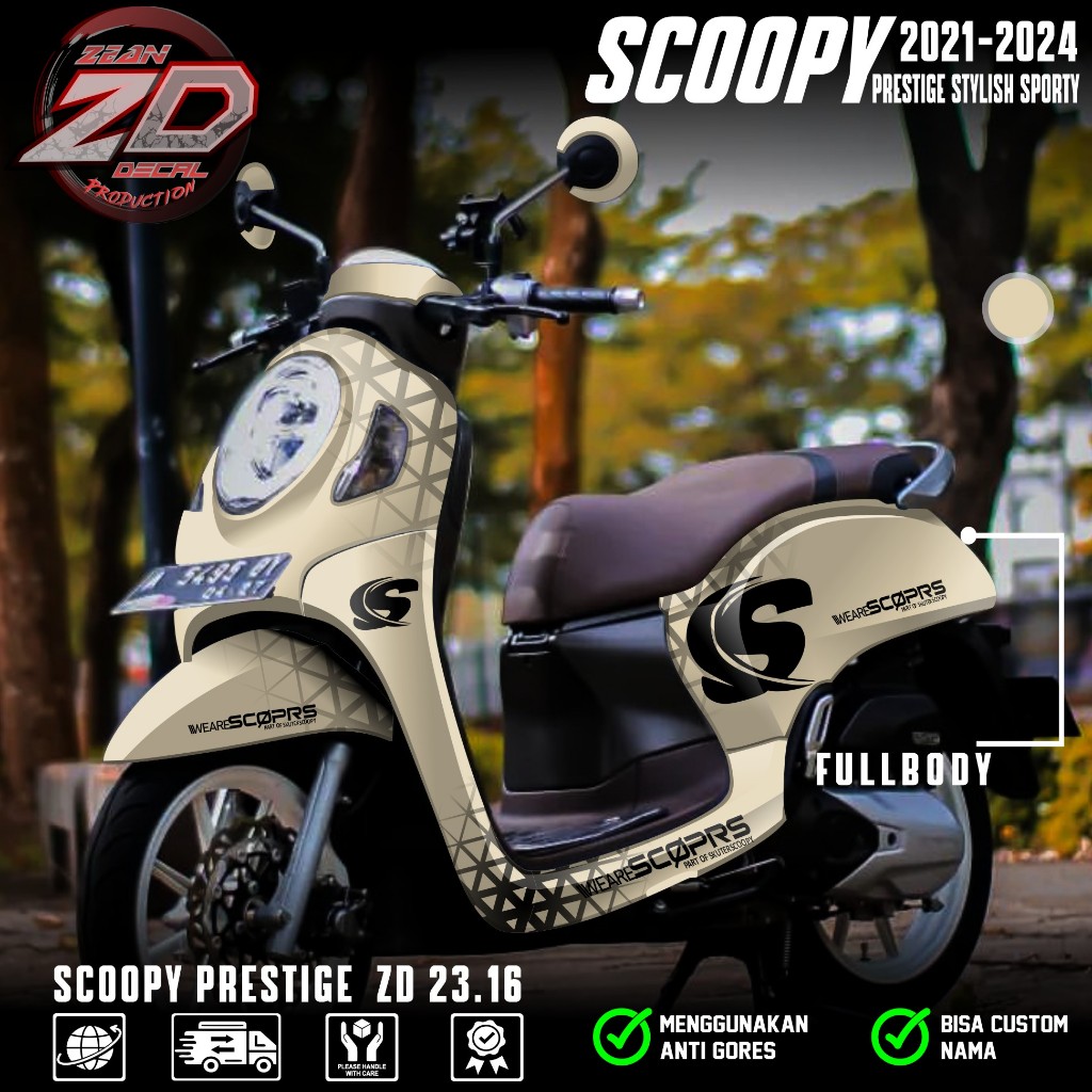 LATEST Scoopy Motorcycle Decal Sticker New 2021 2022 2023 2024 Full ...