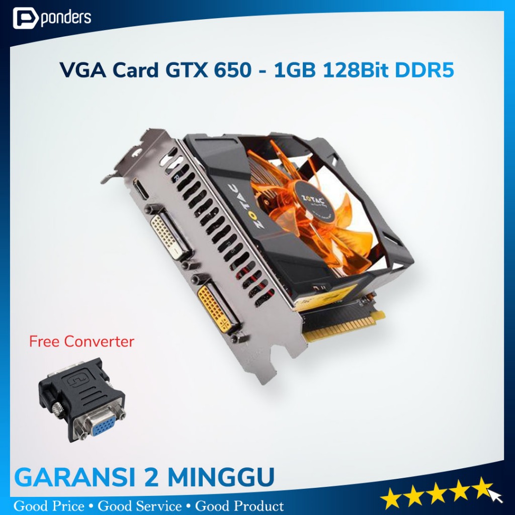 Vga PCI Express/VGA External GTX 650 6PIN Power - 1GB 128BIT DDR5 | Shopee Philippines