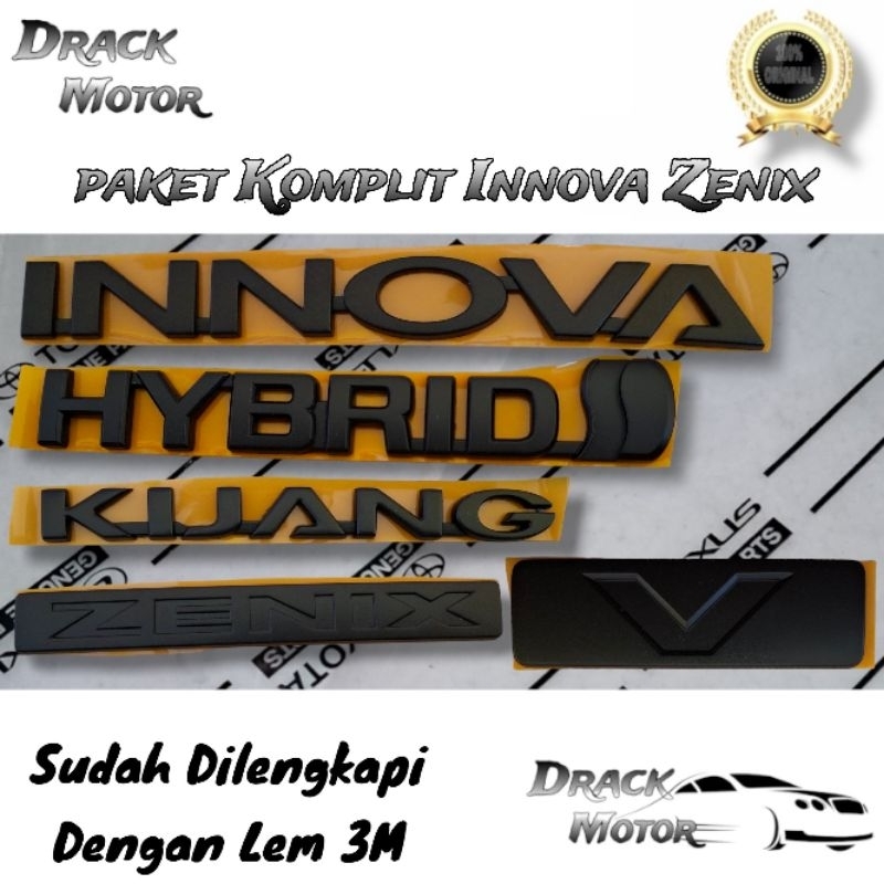 HITAM Complete Package of Original Toyota Innova Zenix Black Matte ...