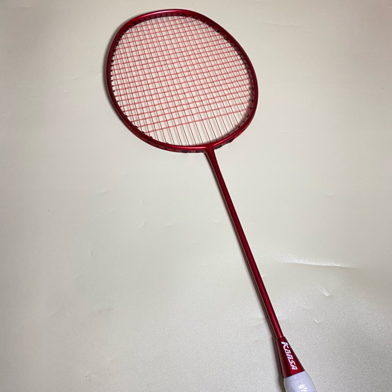 Original KANSA RED PLAIN BADMINTON RACKET FULL CARBON READY TO USE FREE ...