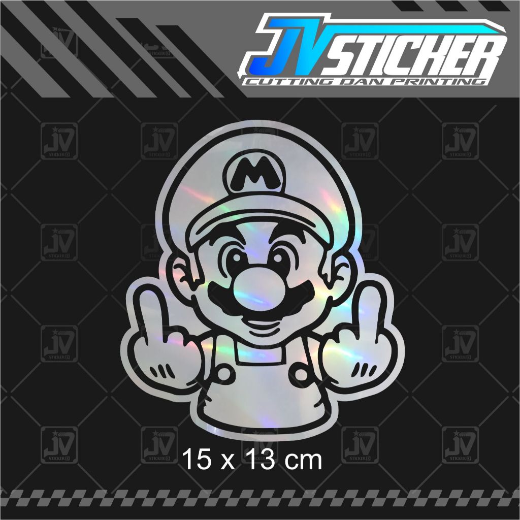 Mario bros sticker cutting sticker Motorcycle viral | Shopee Philippines