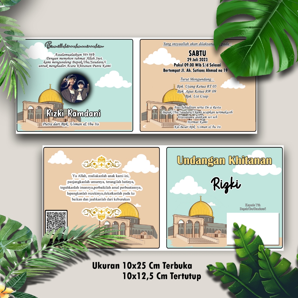 Simple Circumcision Invitation Modern Circumcision Invitation ...