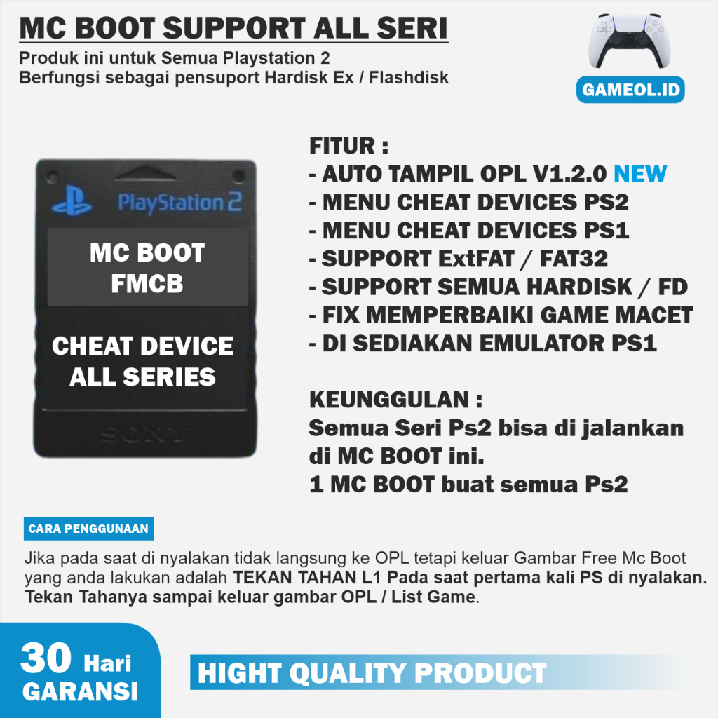 Fmcb MC BOOT ALL PS2 SERIES MEMORY CAN BE FOR ALL PS2 IN 1 MC BOOT ...