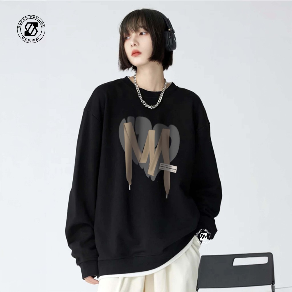 Ss - STITCHING LOVE LACE Sweater For Women Korean Style Oversize ...