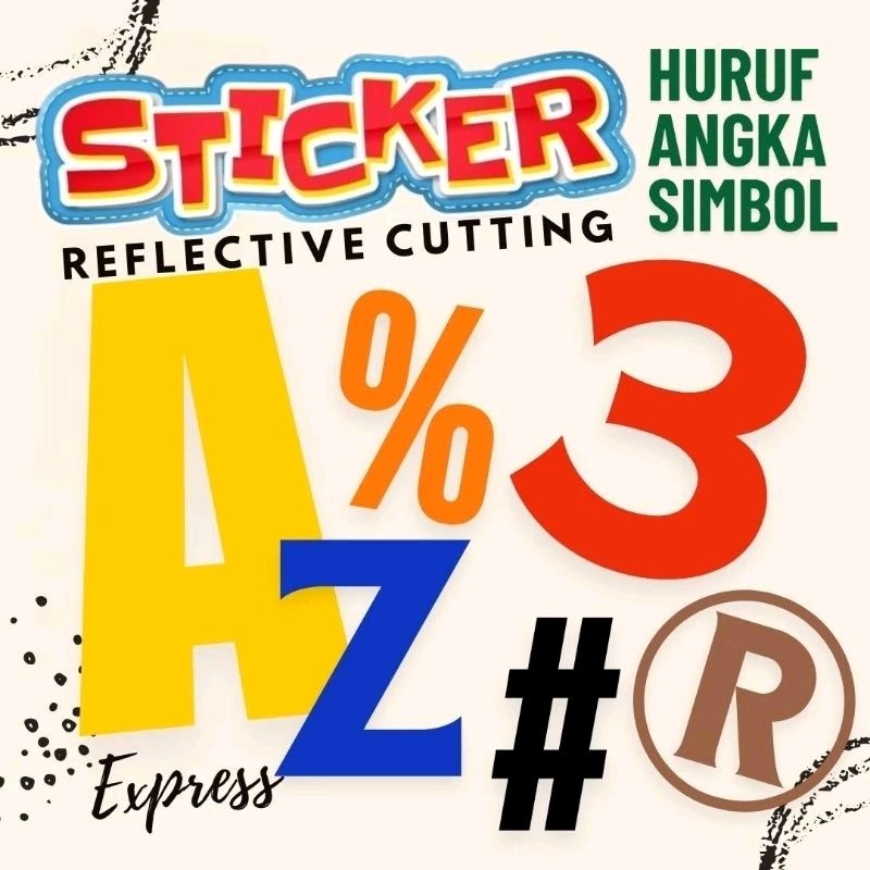 Cutting Sticker ALPHABET Letters Numbers Numeric Character Symbol ...