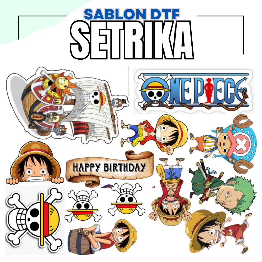 Sablon Iron Picture/Sticker Sablon One Piece Anime One Piece Jujutsu ...