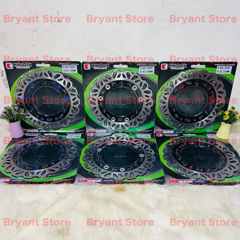 FRONT AND REAR DISC DISC KNOOX ORIGINAL 230MM NMAX AEROX LEXI REAR ...