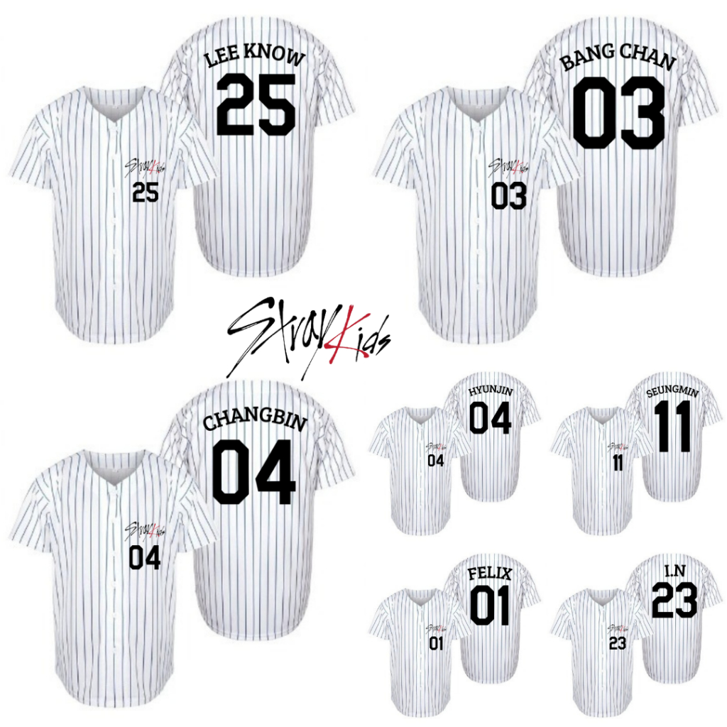 Straykids baseball jersey Shirt kpop lee know bang chan changbin ...