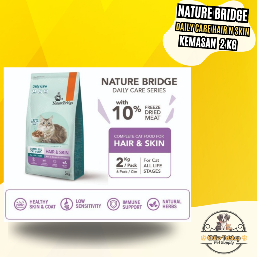 Nature BRIDGE Daily Care All Life Stages HAIR & SKIN 2KG | Nb 2 Kg ...