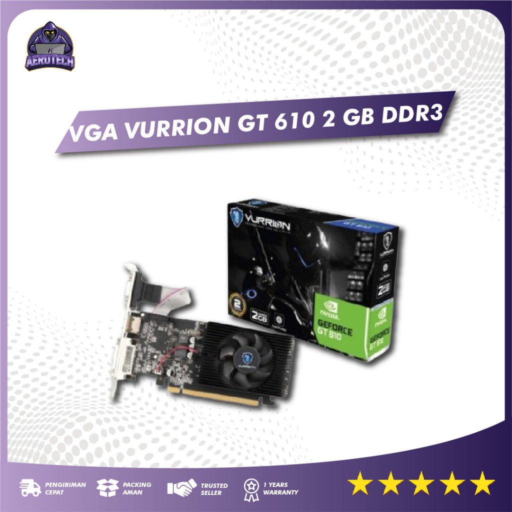 Vga VURRION GT 610 2GB DDR3 64Bit GAMING VGA 100% ORIGINAL | Shopee Philippines