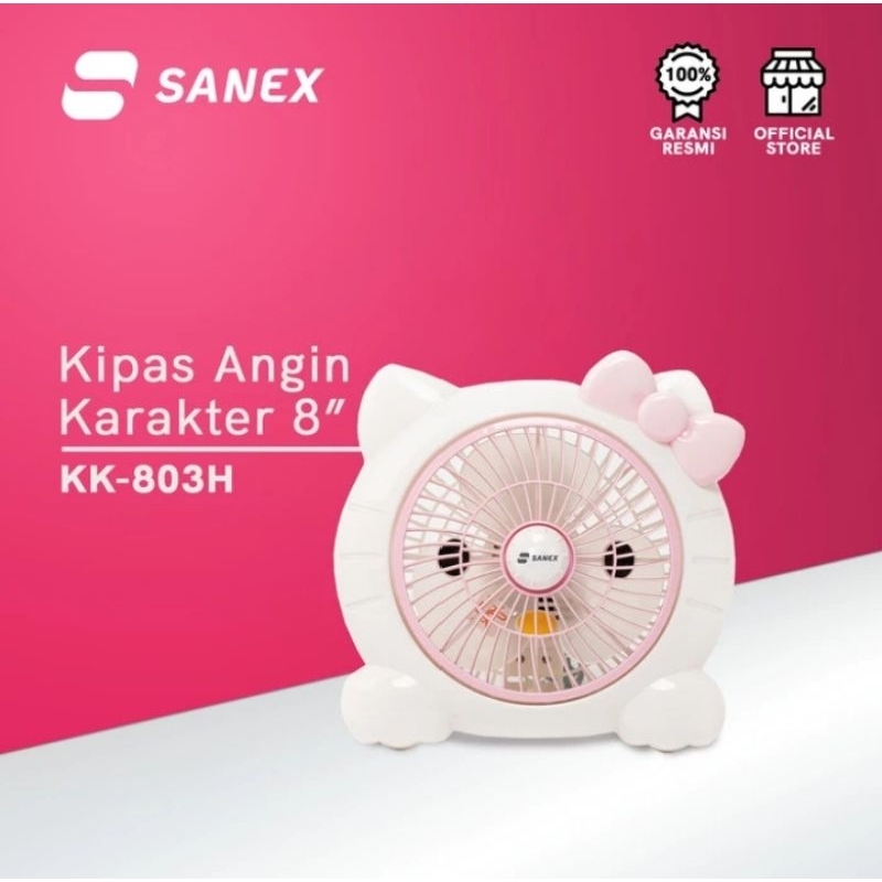 PUTIH Sanex Character Fan KK-803H white cat Desk Fan 8 inch 8" 8 inch - HELLO KITTY | Shopee ...