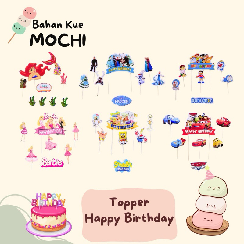 Happy Birthday Character Topper / Character Birthday Topper / Character ...