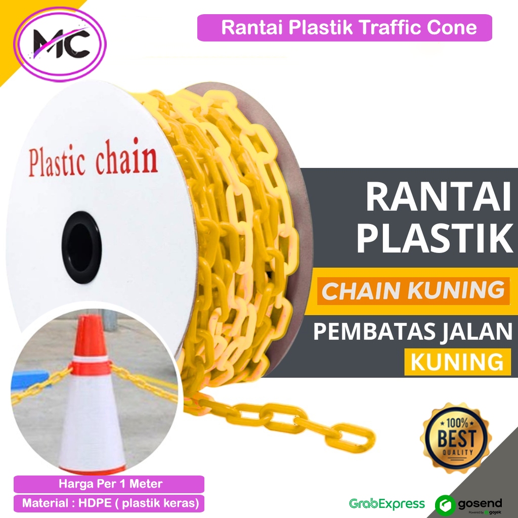 Plastic Chain Plastic Chain Safety Traffic Cone 6mm 8mm Yellow Color ...