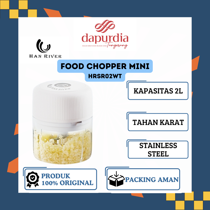 Han River Garlic Mini Chopper / Minimalist Onion Grinder 250ml HRJC01WT ...