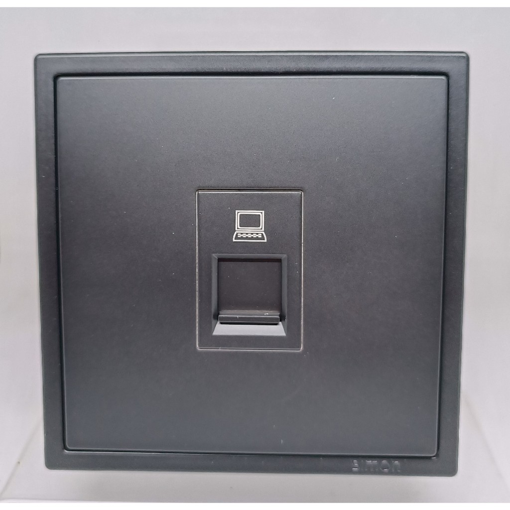 Simon I7 BLACK DOFF / MATT BLACK OUTLET DATA CAT 6 RJ 45 | Shopee ...