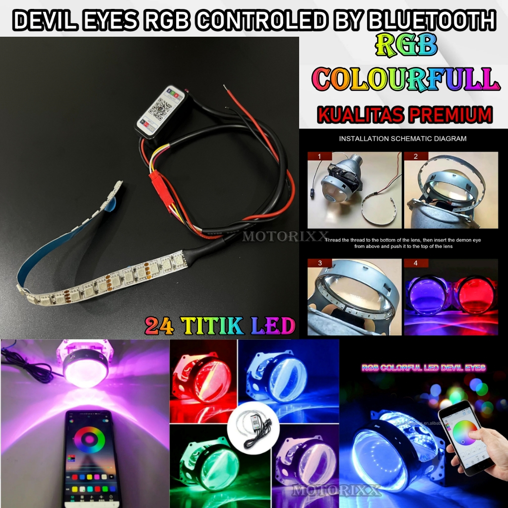 Devil RGB BLUETOOTH CONTROLLER PREMIUM 24 LED Light DEVIL 360 RGB ...