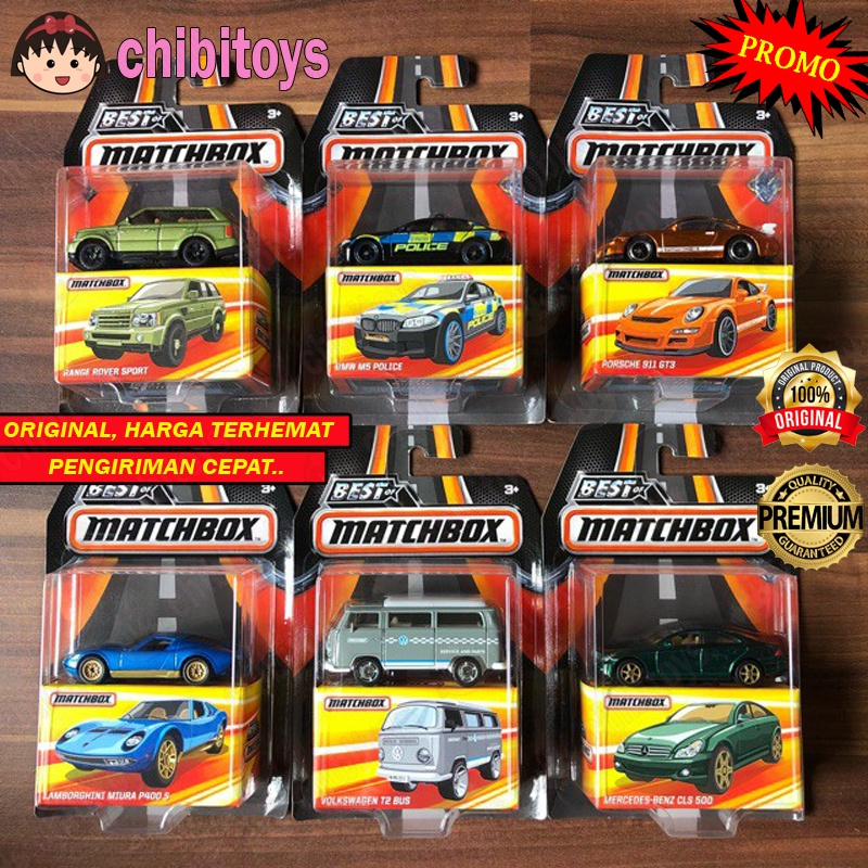 Best Of Matchbox Set VW T2 Bus Porsche 911 Mercedes CLS 500 BMW Police ...